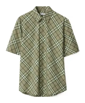 Burberry Short Sleeved Checked Shirt - Skylark