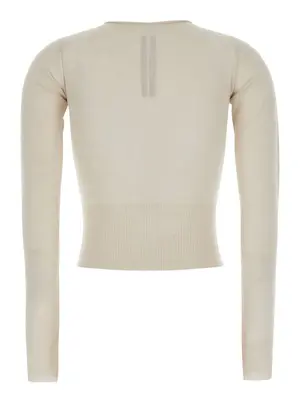 Rick Owens Cut-out Cropped Knitted Sweater