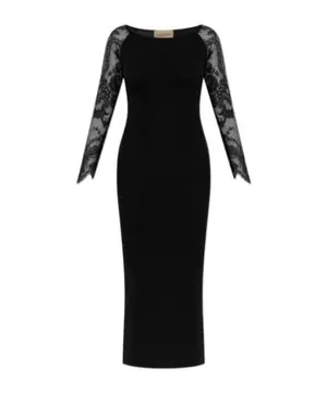 Valentino Garavani Long-sleeved Dress - Black