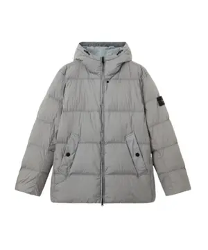 Stone Island Padded Hooded Down Jacket - Grey