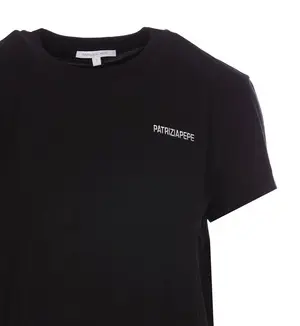 Patrizia Pepe Logo Embroidered Jersey T-shirt
