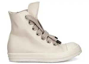 Rick Owens Temple Jumbo Lace Sneaks - Milk