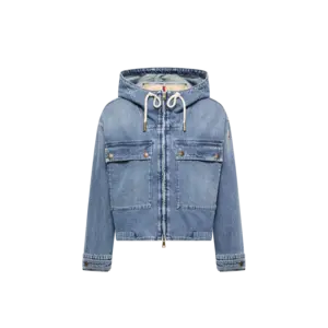 Moncler Ecrevisse 3-in-1 Denim Down Jacket