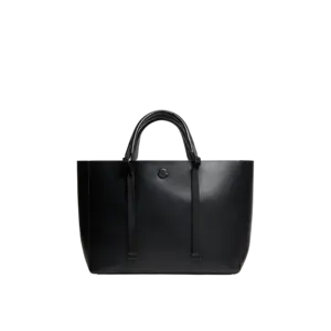 Moncler Carlo Leather Tote Bag - Black