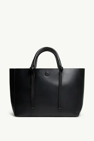 Moncler Carlo Leather Tote Bag - Black