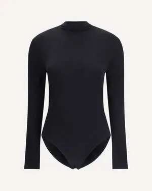 Wolford Shaping Body With Turtleneck And Long Sleeves - Black