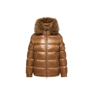 Moncler Hypolais Short Down Jacket With Detachable Hood