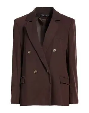 KAOS Blazer Chocolate Size Polyester, Tencel, Elastane - Brown