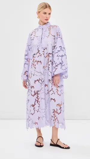 La Vie Style House Floral Flat Lace Maxi Caftan