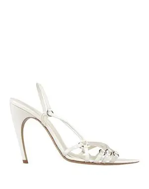 NENSI DOJAKA Sandals Size Textile Fibers, Leather - White