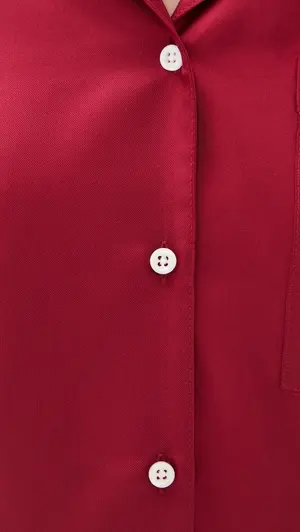 Comme Si Notched Collar Long Sleeve Shirt