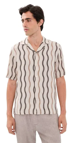 Frescobol Carioca Roberto Linen Cabana Shirt