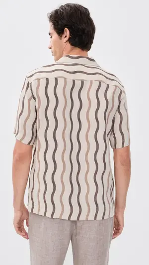 Frescobol Carioca Roberto Linen Cabana Shirt