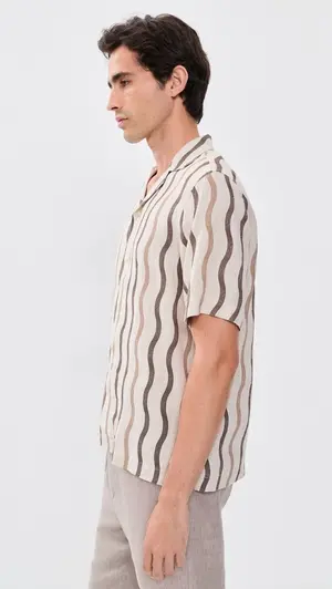 Frescobol Carioca Roberto Linen Cabana Shirt
