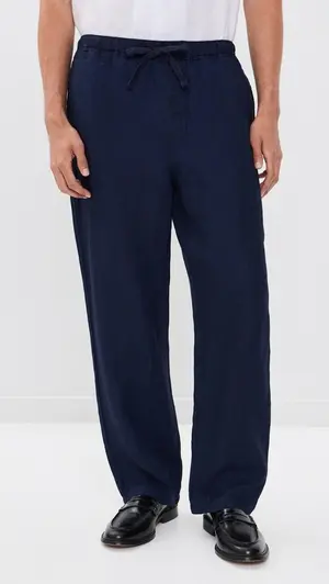 FRAME Drawstring Linen Pants