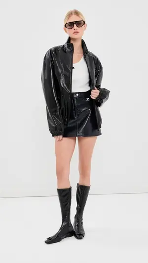 COURREGES Reedition Vinyl Mini Skirt