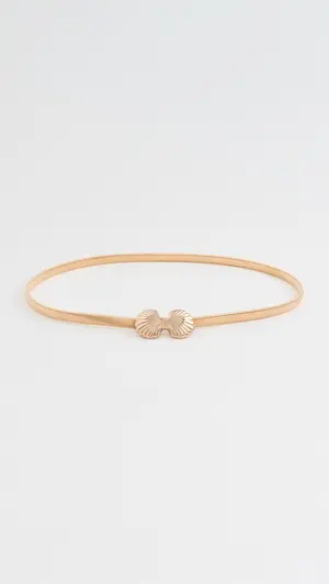 Lele Sadoughi Shell Chain Stretch Belt
