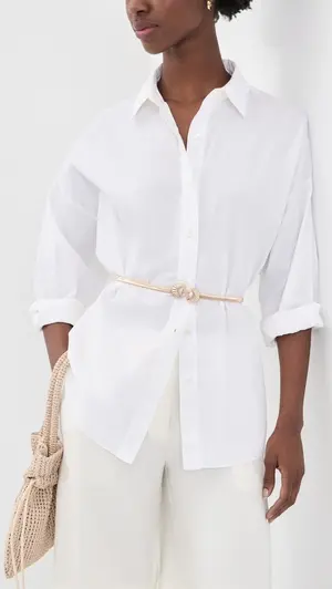 Lele Sadoughi Shell Chain Stretch Belt