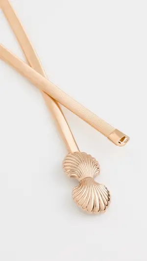 Lele Sadoughi Shell Chain Stretch Belt