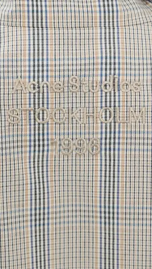 Acne Studios Plaid Bomber Funnel Neck Jacket
