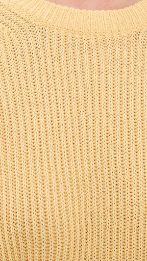 Another Tomorrow Draped Crew Knit Sweater