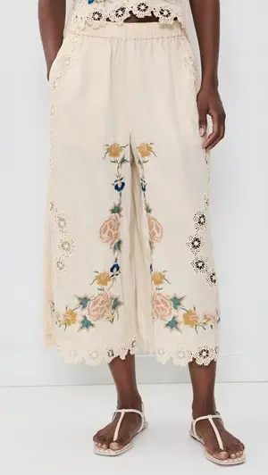Sea Adonna Embroidered Pants