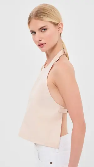 Wardrobe.NYC Clean Backless Halter Top