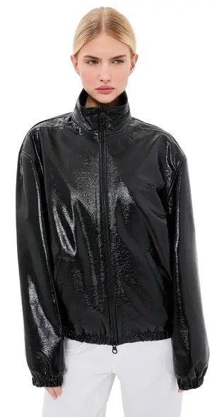 COURREGES Vinyl Tracksuit Jacket - Black