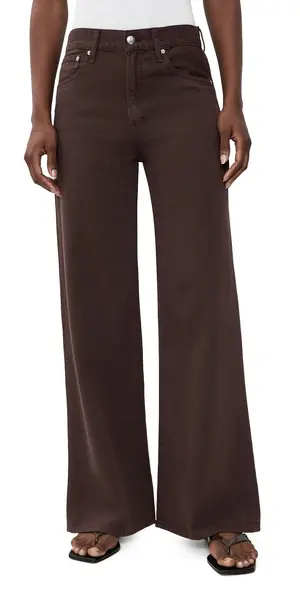 Madewell The Ultimate Wide-leg Jean In Airy Denim In Burnt - Cocoa