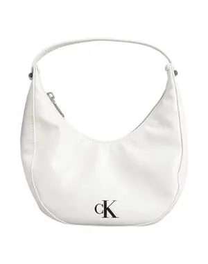 Calvin Klein Handbag Ivory Recycled Polyester, Polyurethane - White