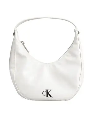 Calvin Klein Handbag Ivory Recycled Polyester, Polyurethane - White
