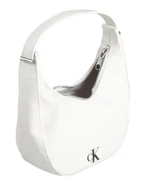 Calvin Klein Handbag Ivory Recycled Polyester, Polyurethane - White