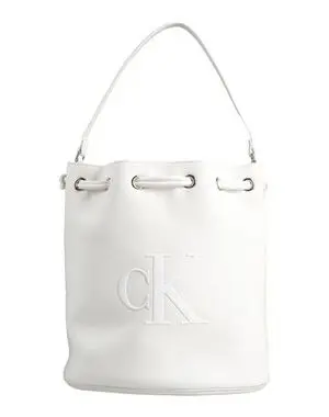 Calvin Klein Woman Handbag Ivory Size - Polyurethane White