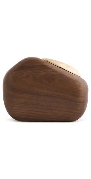 Cult Gaia Althea Clutch - Walnut