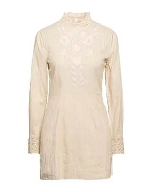 Antik Batik Mini Dress Size Cotton - Beige