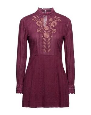 Antik Batik Long Sleeve Mini Dress - Plum