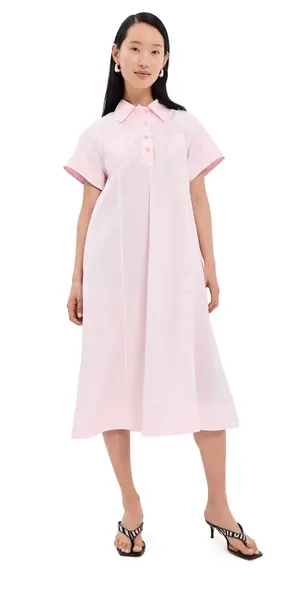3.1 Phillip Lim Trapeze Midi Poplin Shirt Dress - Blush