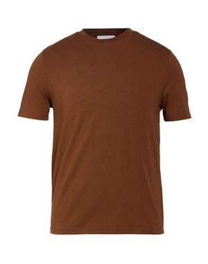 Alpha Studio Man T-shirt Brown Size 38 Cotton, Elastane Brown
