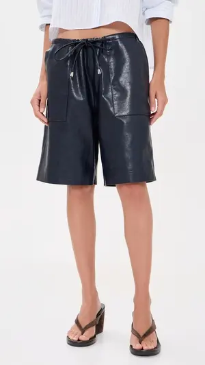 Rag & Bone Claire Faux Leather Shorts