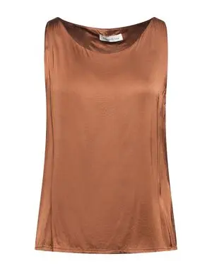MANILA GRACE Sleeveless Crewneck Top In Viscose And Elastane