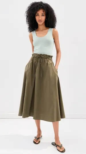 LE BOP Alexia Midi Dress - Sage/olive