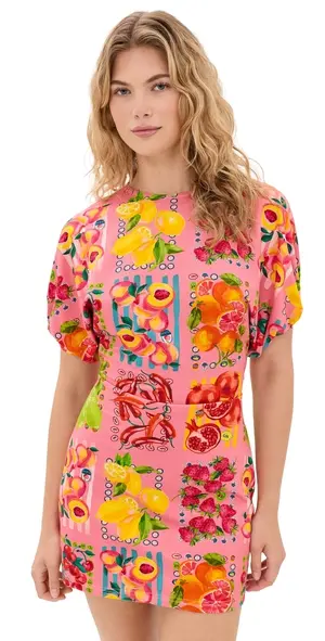 NEVER FULLY DRESSED Fruit Stamps Mini Dress