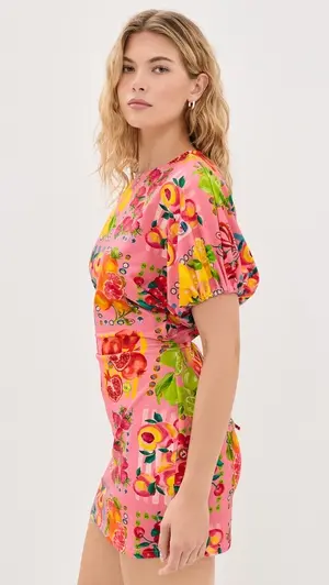 NEVER FULLY DRESSED Fruit Stamps Mini Dress