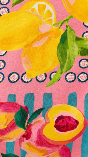 NEVER FULLY DRESSED Fruit Stamps Mini Dress
