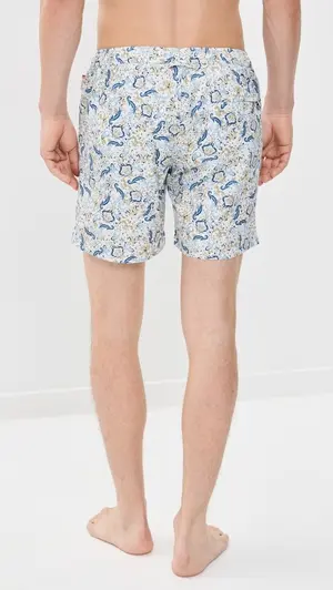 Orlebar Brown Bulldog Drawcord Fairground Paisley Swim Shorts - Multi/blue