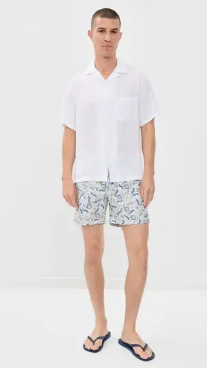 Orlebar Brown Bulldog Drawcord Fairground Paisley Swim Shorts - Multi/blue