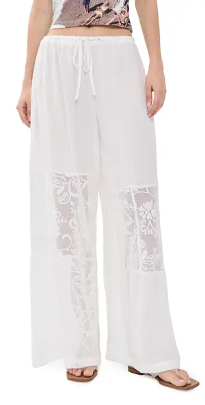 MUSE ASSEMBLY Celeste Lace Trim Trousers