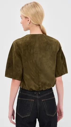 Simkhai Austyn Short Sleeve Zip Up Jacket