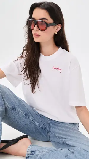 HOUSE OF SUNNY Sunny Side Up" Cotton T-shirt