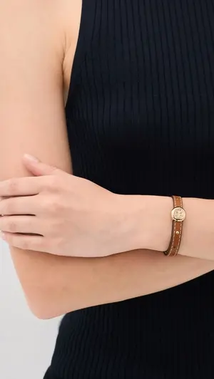 Tory Burch Romy Leather Bracelet